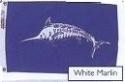 12" X 18" White Marlin Flag
