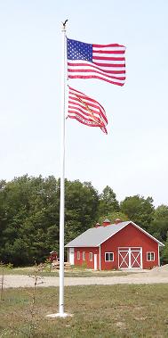 Durable Fiberglass Flag Poles: Up to 80' and 120 MPH Winds - Admiral ...